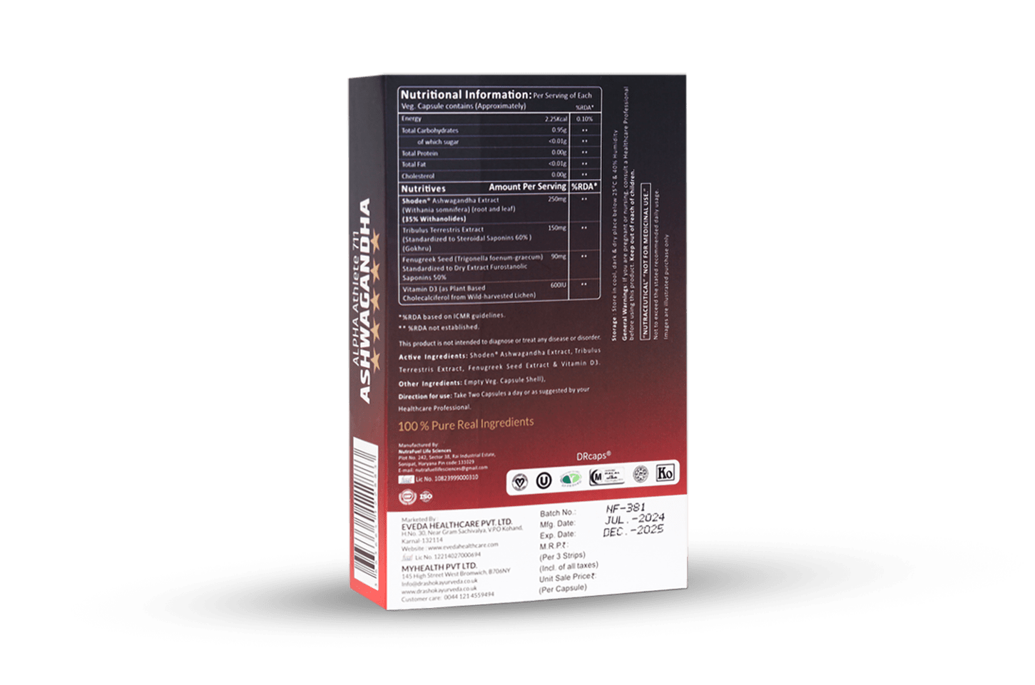 Buy Alpha Athlete Ashwagandha 711 Capsules for £24.99